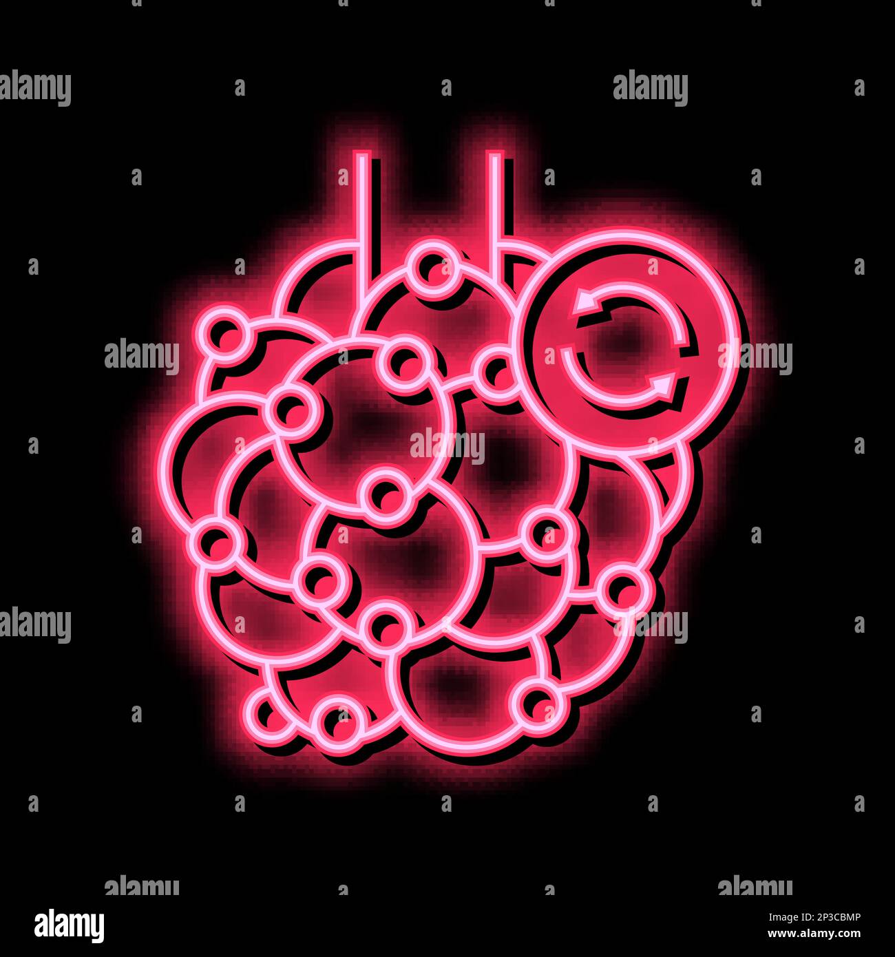 interstitial lung disease neon glow icon illustration Stock Vector ...