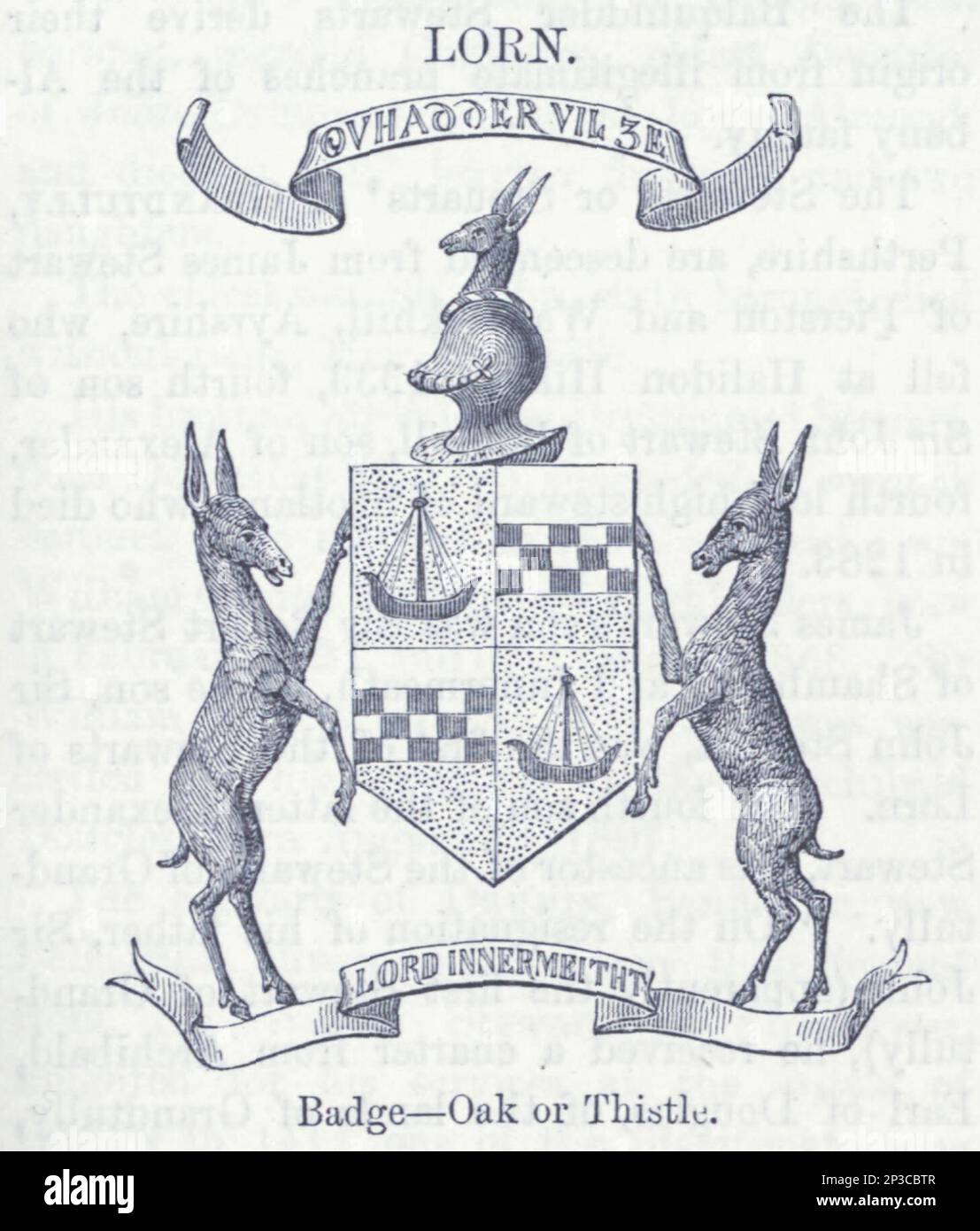 Lorn coat of arms, crest, and motto from the book ' A history of the ...
