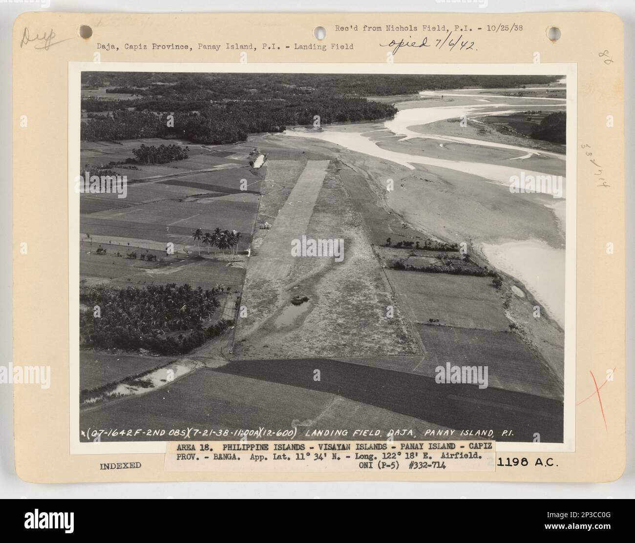 Landing Fields - Philippines - Panay Island, Aerial Photograph Stock ...