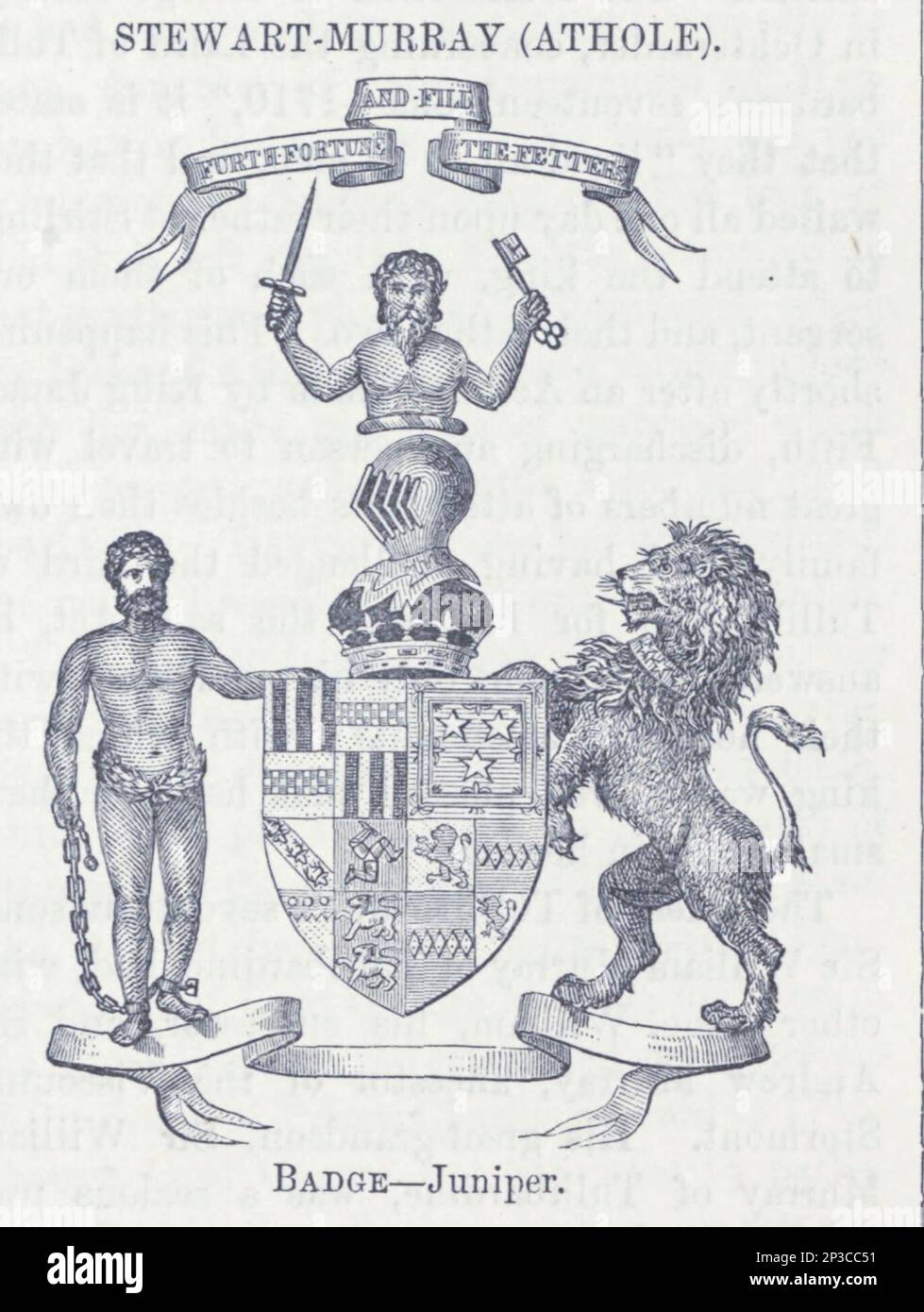 Stewart Murray (Athole) coat of arms, crest, and motto from the book ...