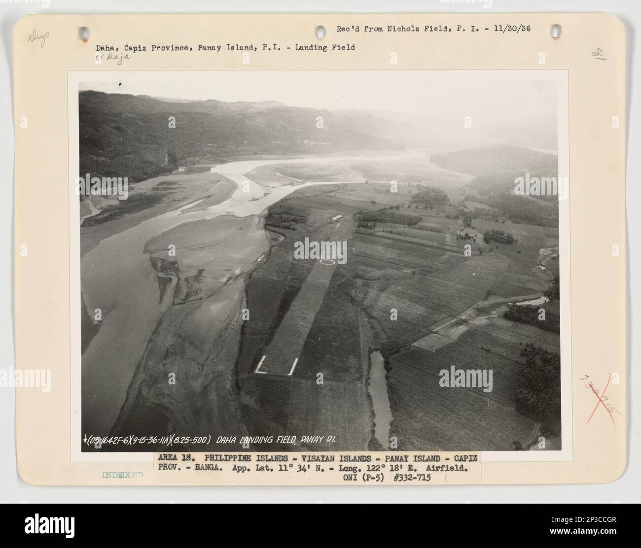 Landing Fields - Philippines - Panay Island, Aerial Photograph Stock ...