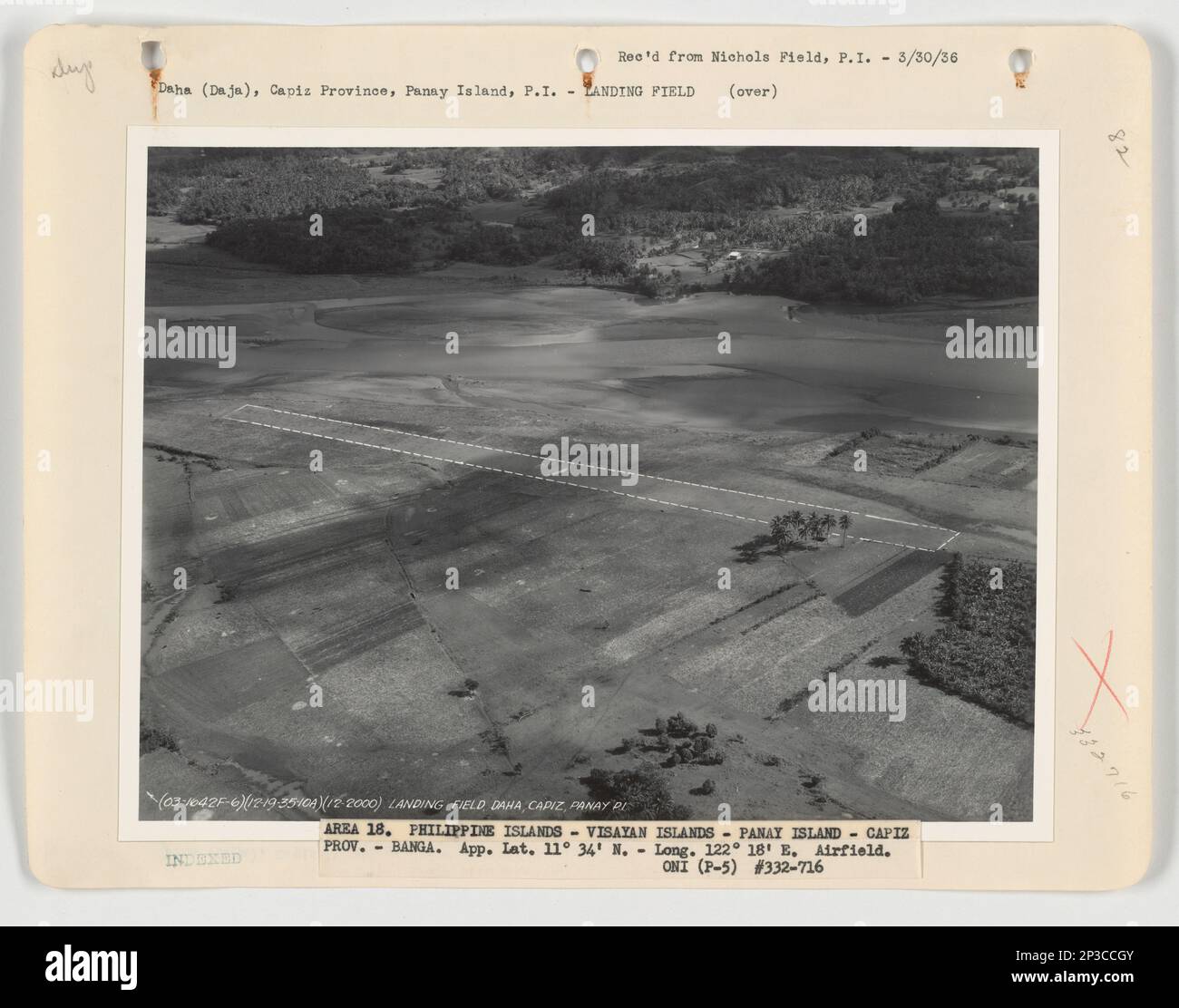 Landing Fields - Philippines - Panay Island, Aerial Photograph Stock ...