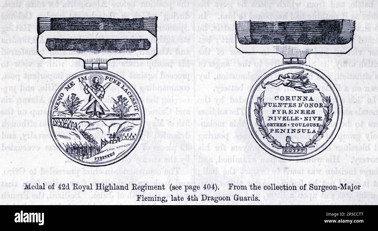 Medal to the 42nd Royal Highland Regiment from the book ' A history of ...