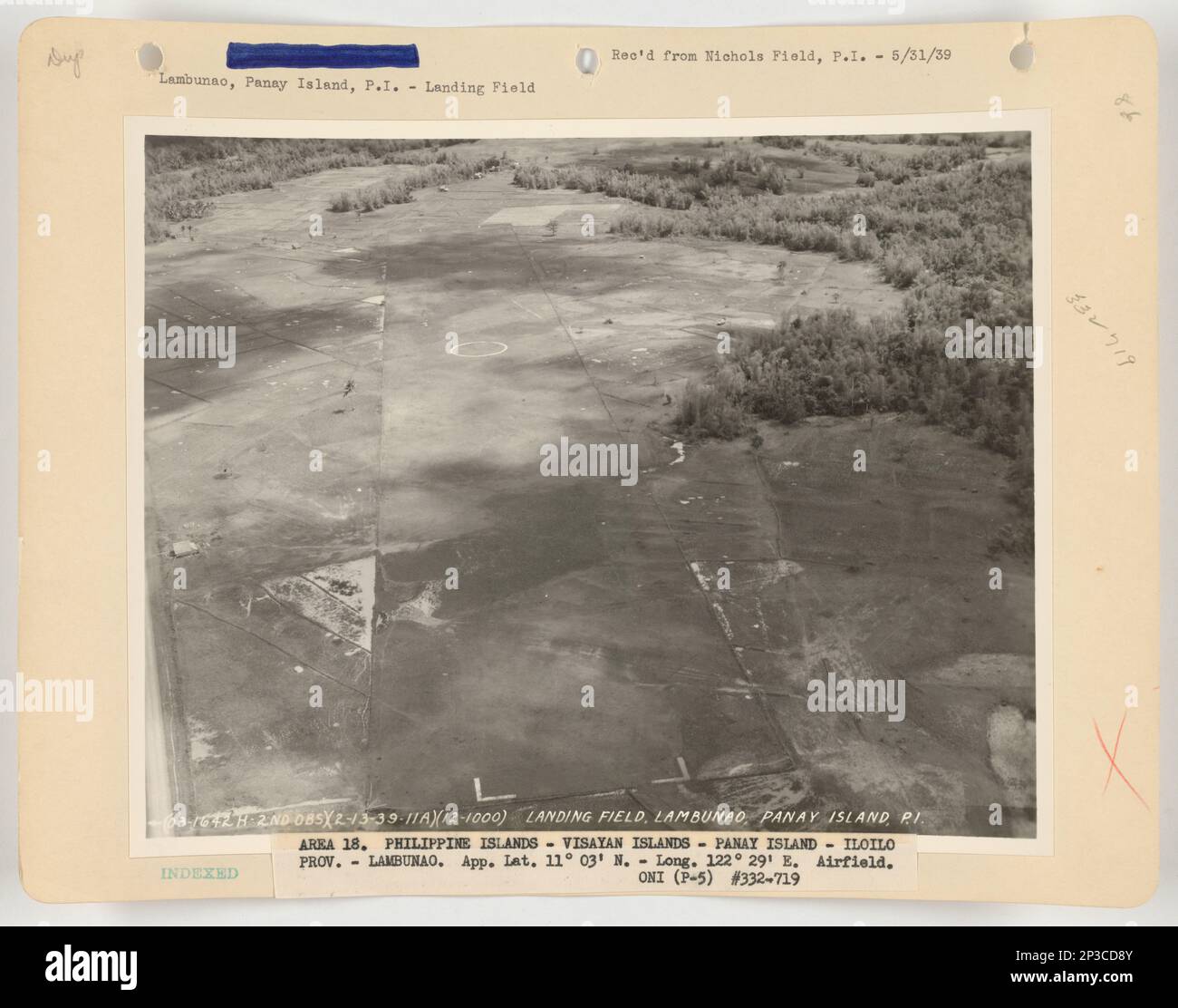 Landing Fields - Philippines - Panay Island, Aerial Photograph Stock ...