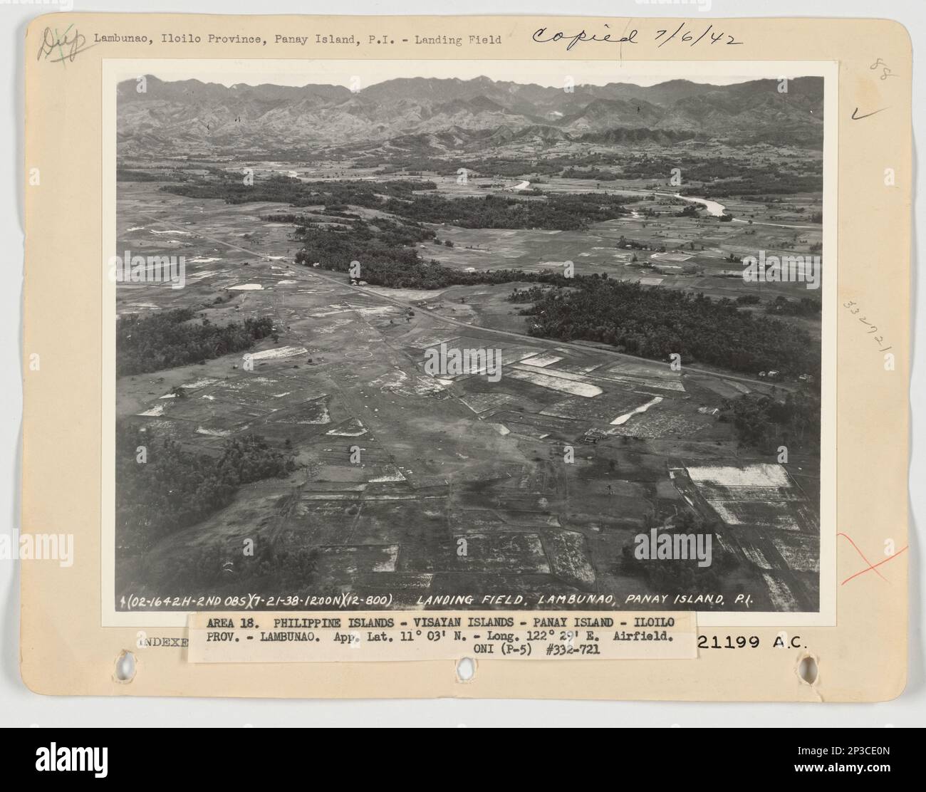 Landing Fields - Philippines - Panay Island, Aerial Photograph Stock ...