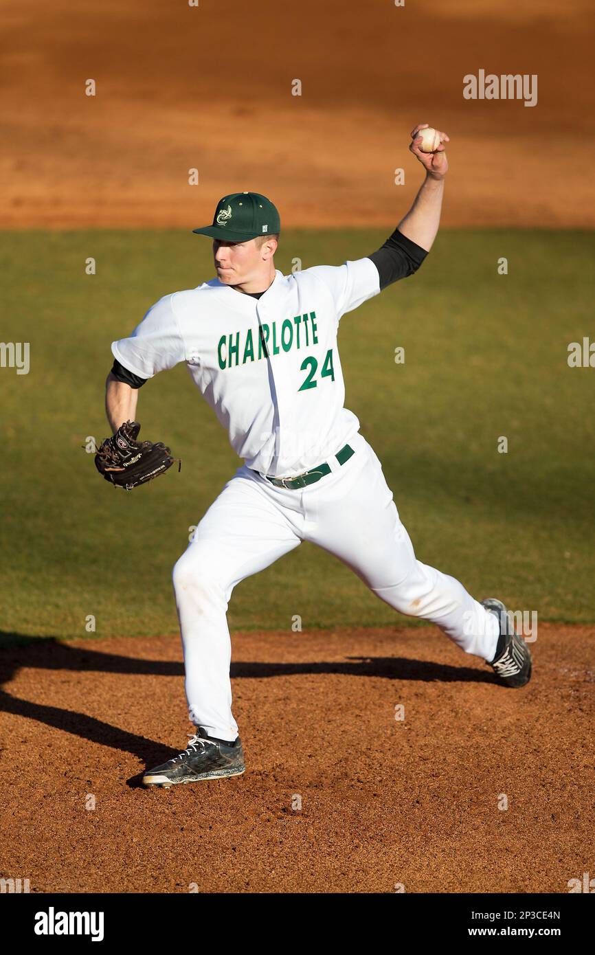 Charlotte 49ers starting pitcher Sean Geoghegan (24) in action against ...