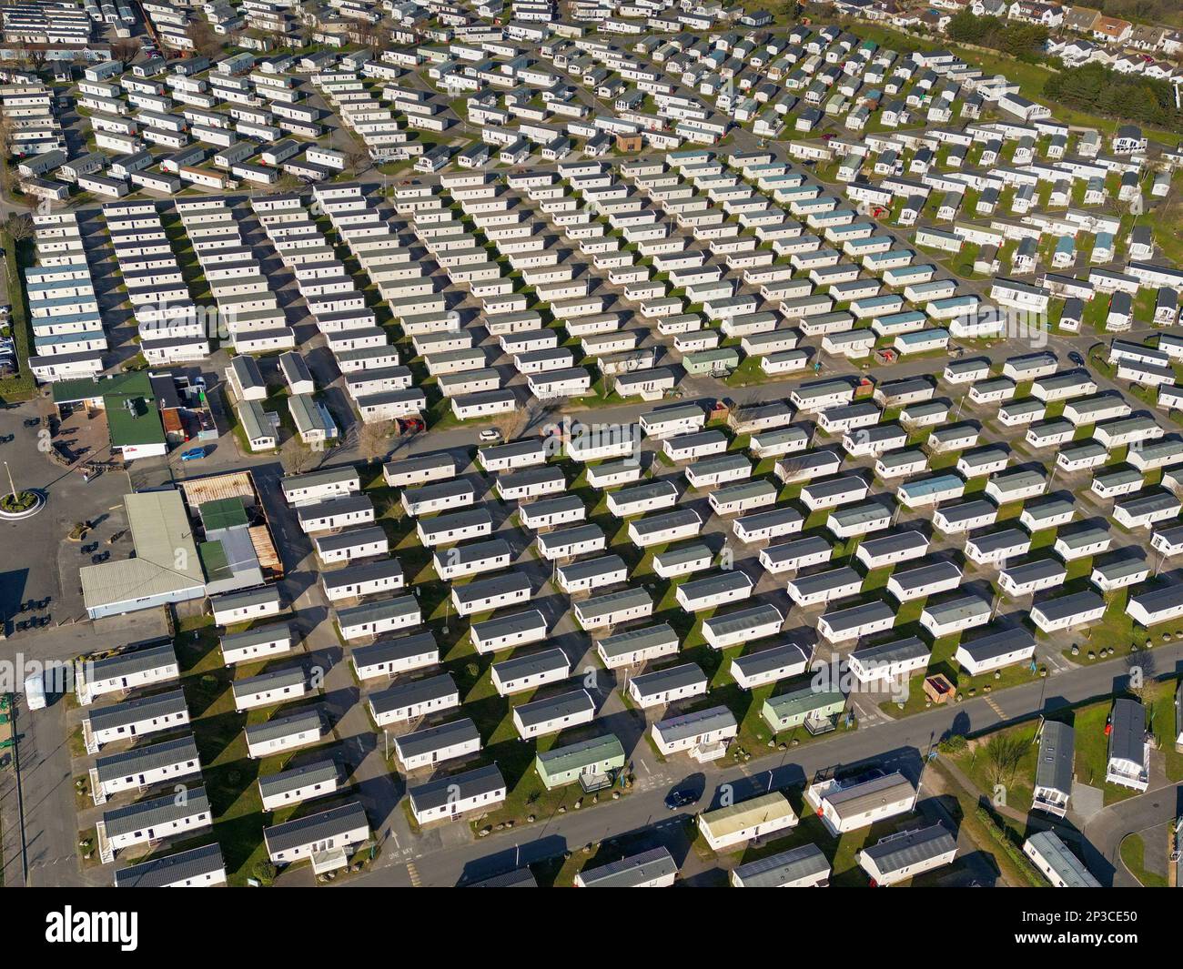 Porthcawl, Wales - March 2023: Aerial view of Trecco Bay holiday ...