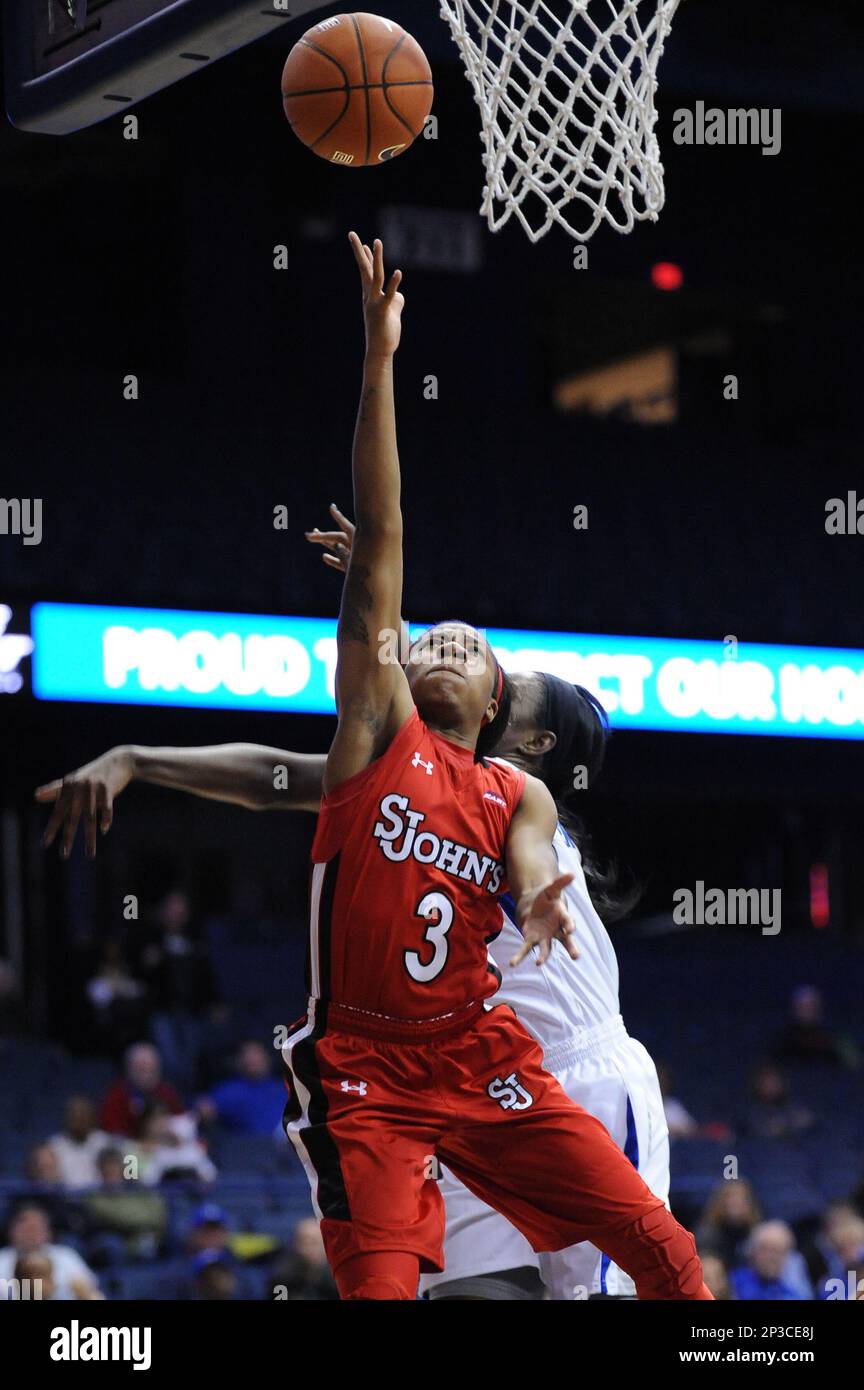 March 9, 2015: St. John's Red Storm guard Aliyyah Handford (3) takes a ...