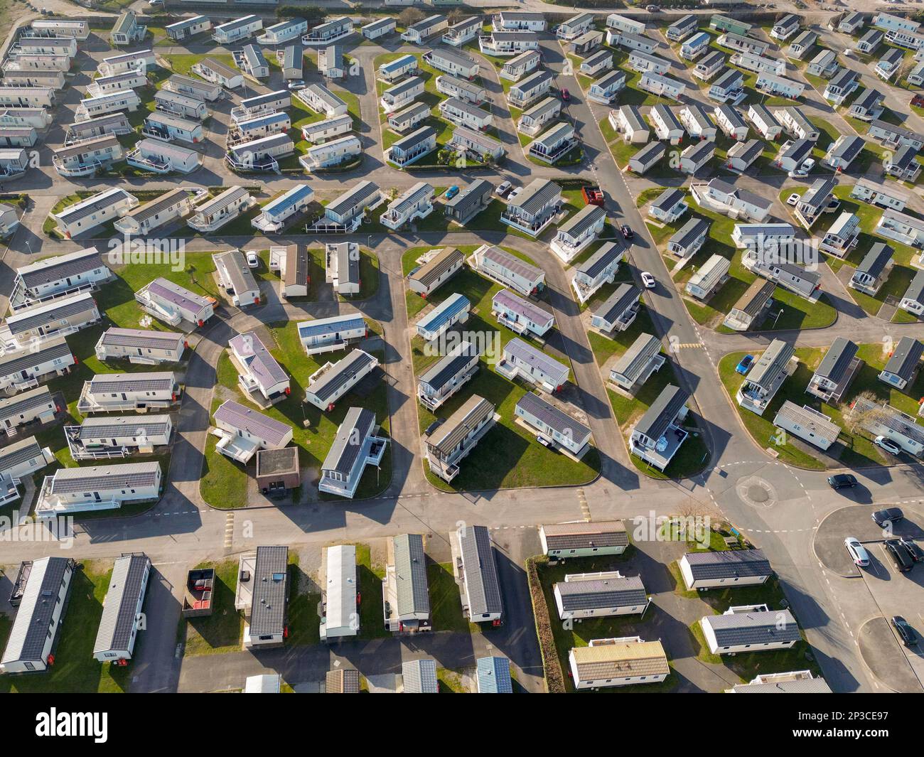 Porthcawl, Wales - March 2023: Aerial view of Trecco Bay holiday ...