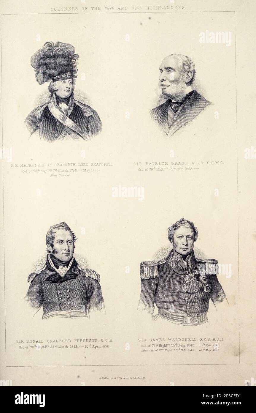 Scottish military leaders from the book ' A history of the Scottish ...