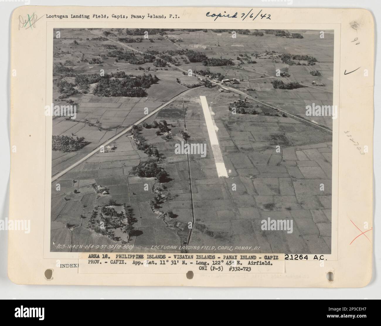 Landing Fields - Philippines - Panay Island, Aerial Photograph Stock ...