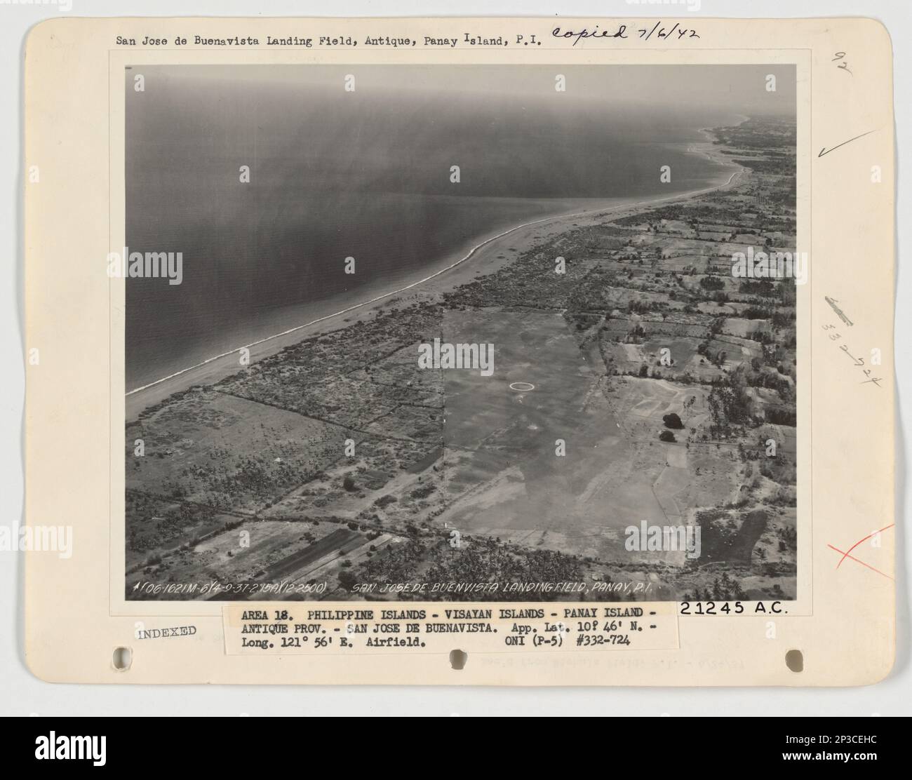 Landing Fields - Philippines - Panay Island, Aerial Photograph Stock ...