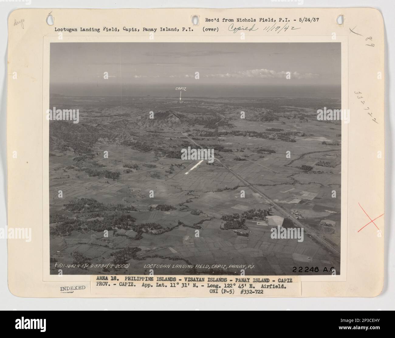 Landing Fields - Philippines - Panay Island, Aerial Photograph Stock ...