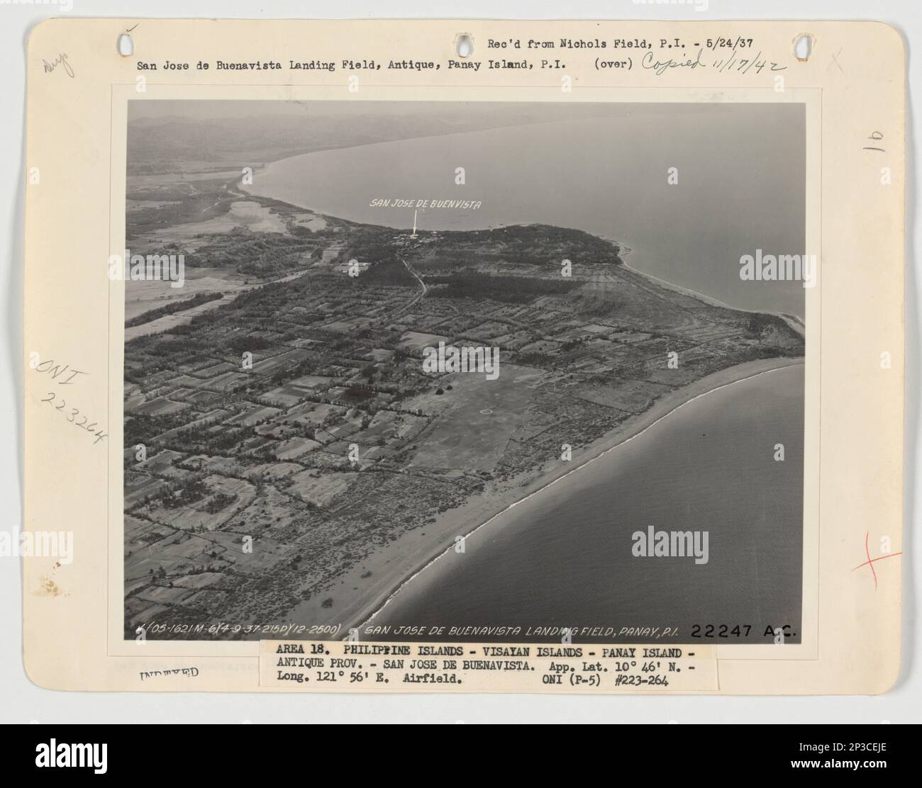 Landing Fields - Philippines - Panay Island, Aerial Photograph Stock ...