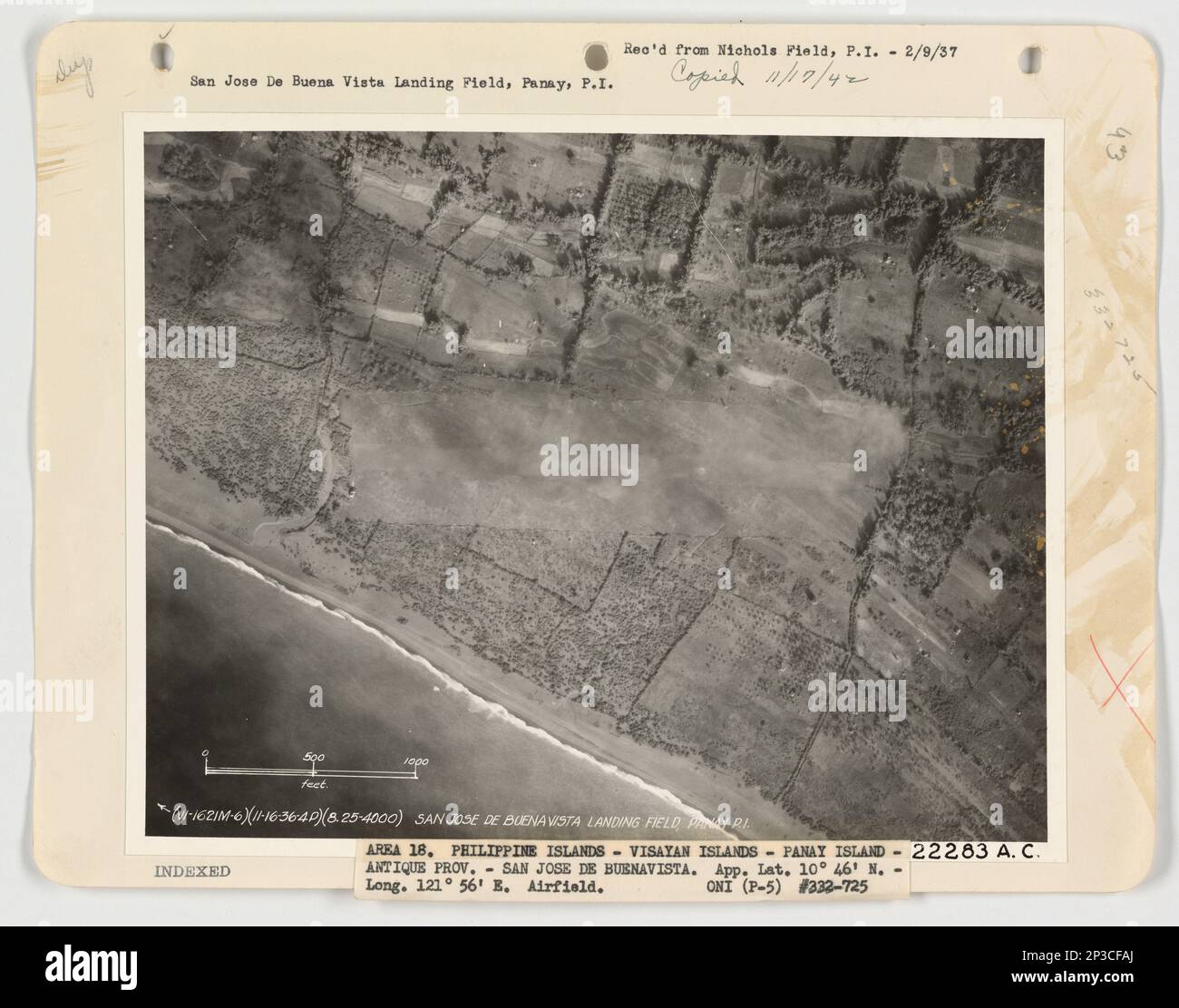 Landing Fields - Philippines - Panay Island, Aerial Photograph Stock ...
