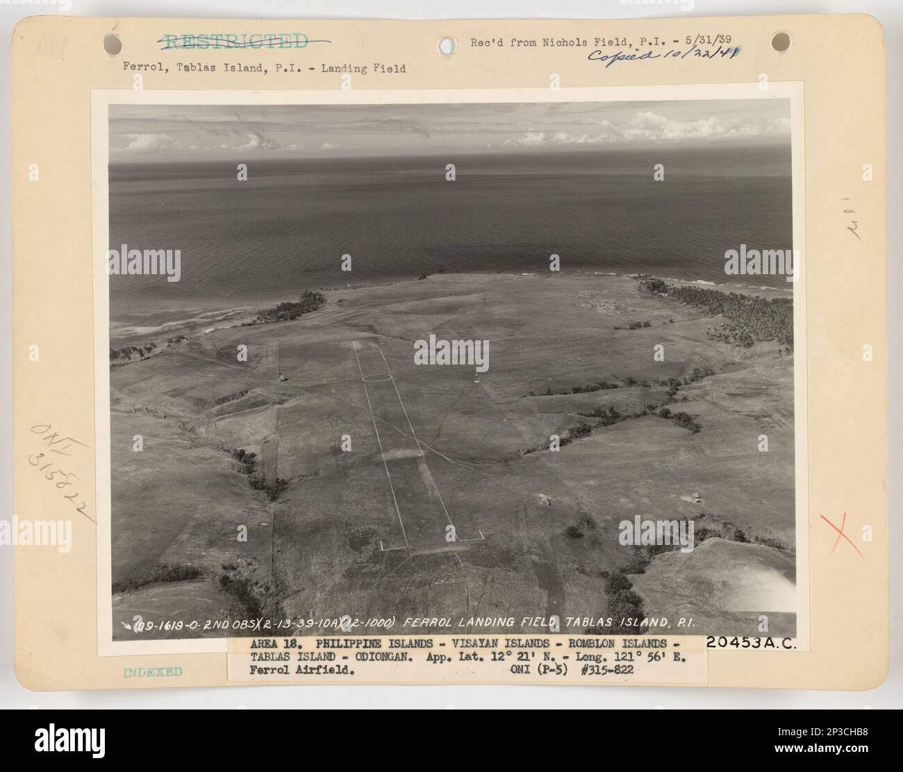 Landing Fields - Philippines - Tablas Island, Aerial Photograph Stock ...