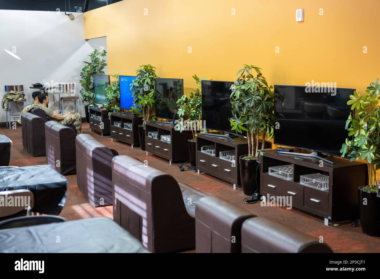 The video game section at the MWR Warrior Zone Stock Photo - Alamy