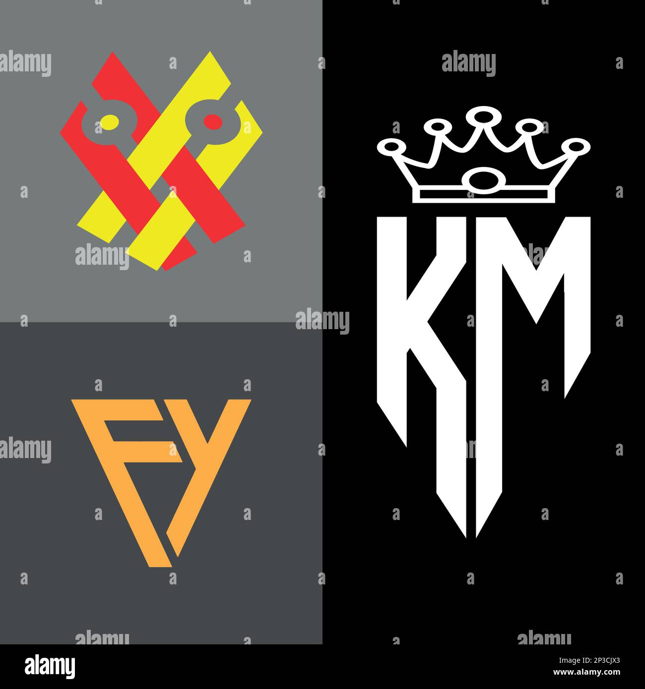 Letter logo,km logo,fy logo, simple logo, modern logo and minimal logo ...