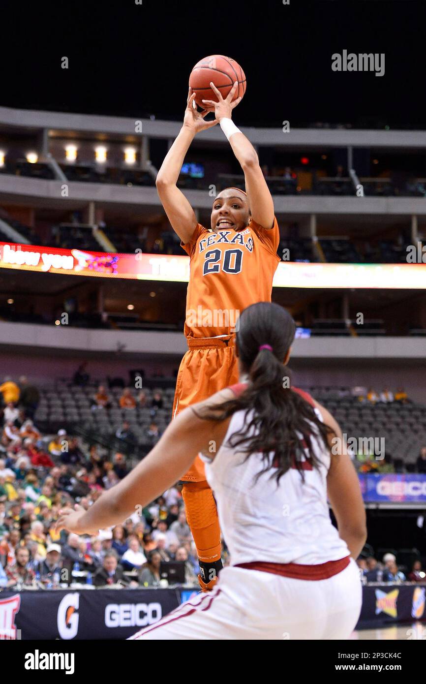 Texas guard Brianna Taylor (20) takes jump shot during Big 12 women's ...
