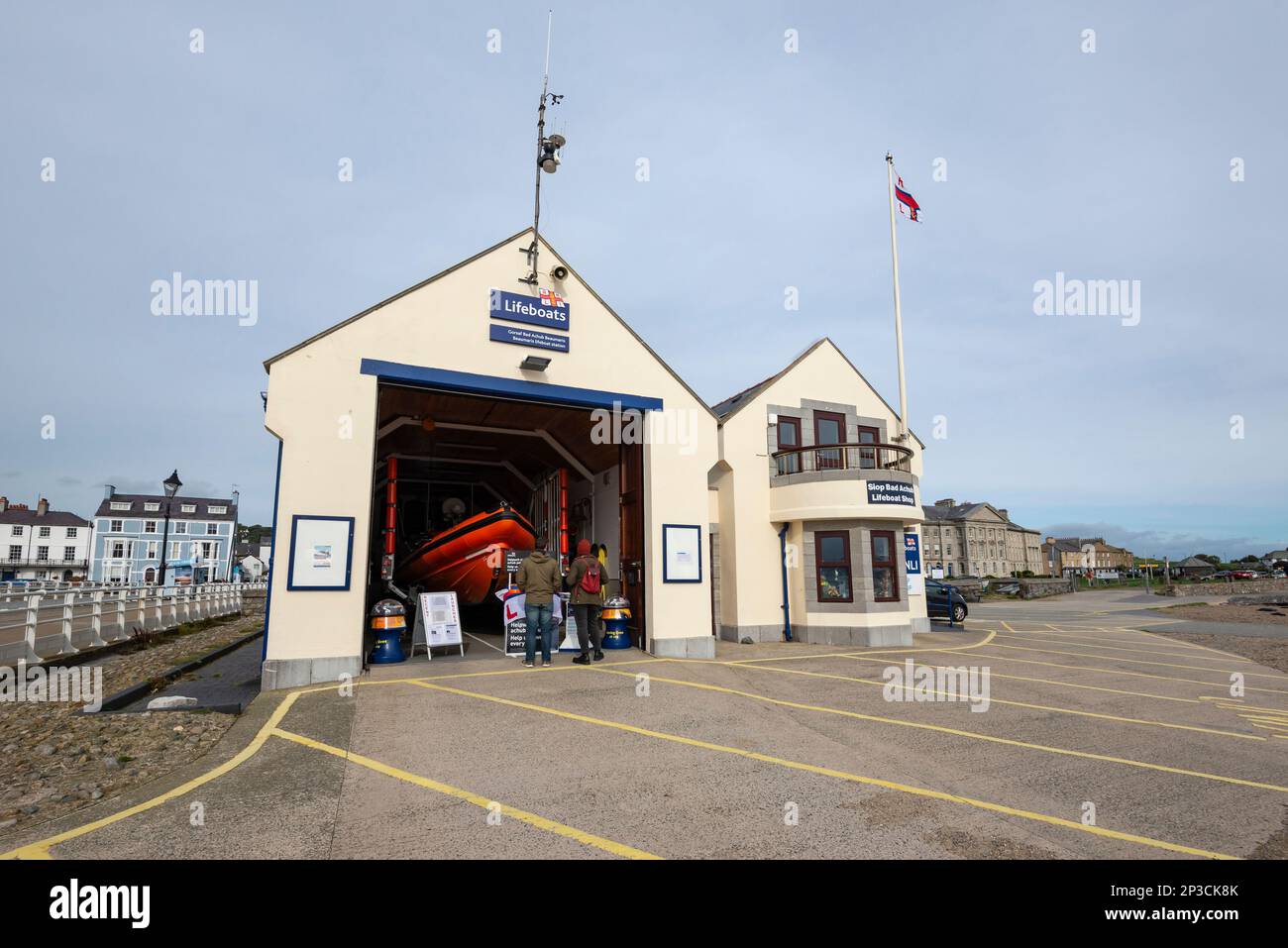 RNLI lifeboat station at Beaumaris on the Menai Strait, North Wales ...