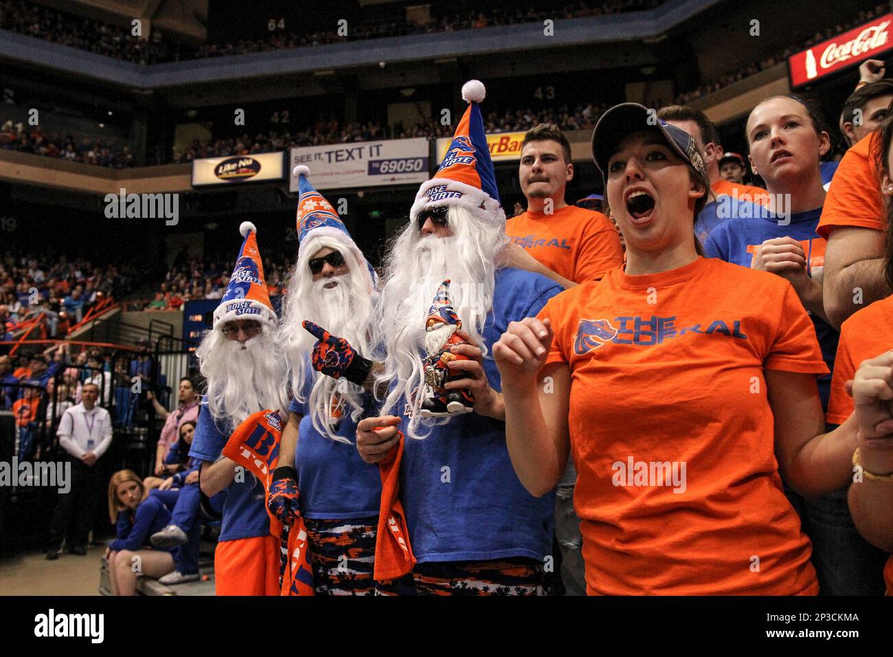 March 07, 2015: Boise State Broncos fans during 1st half action between ...