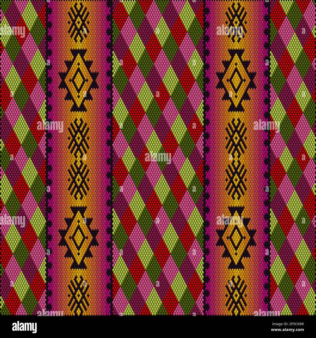 Woman looks embroidery on Stock Vector Images - Alamy