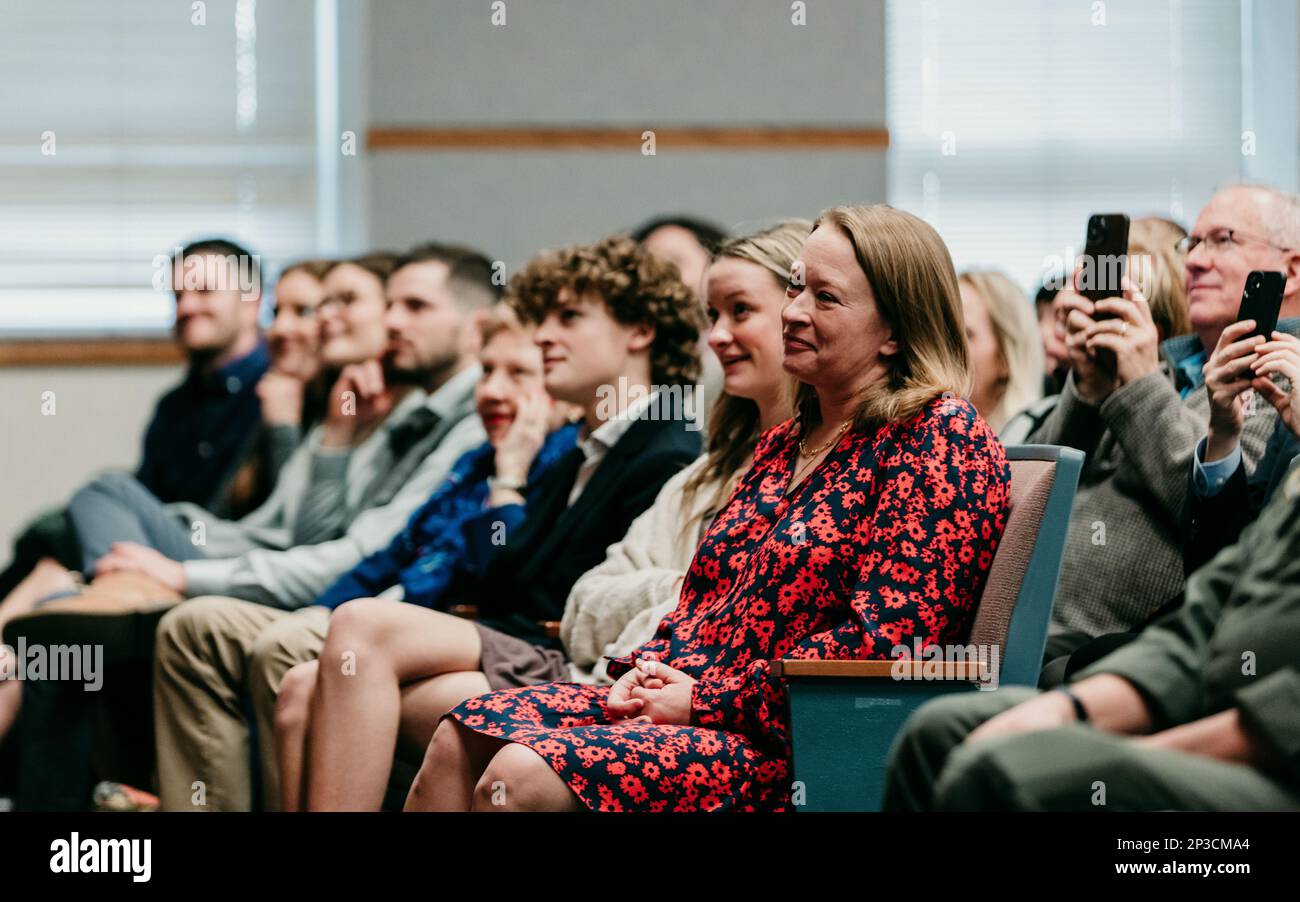 Family of Lt. Col. Cade Keenan observe a change of command ceremony at ...