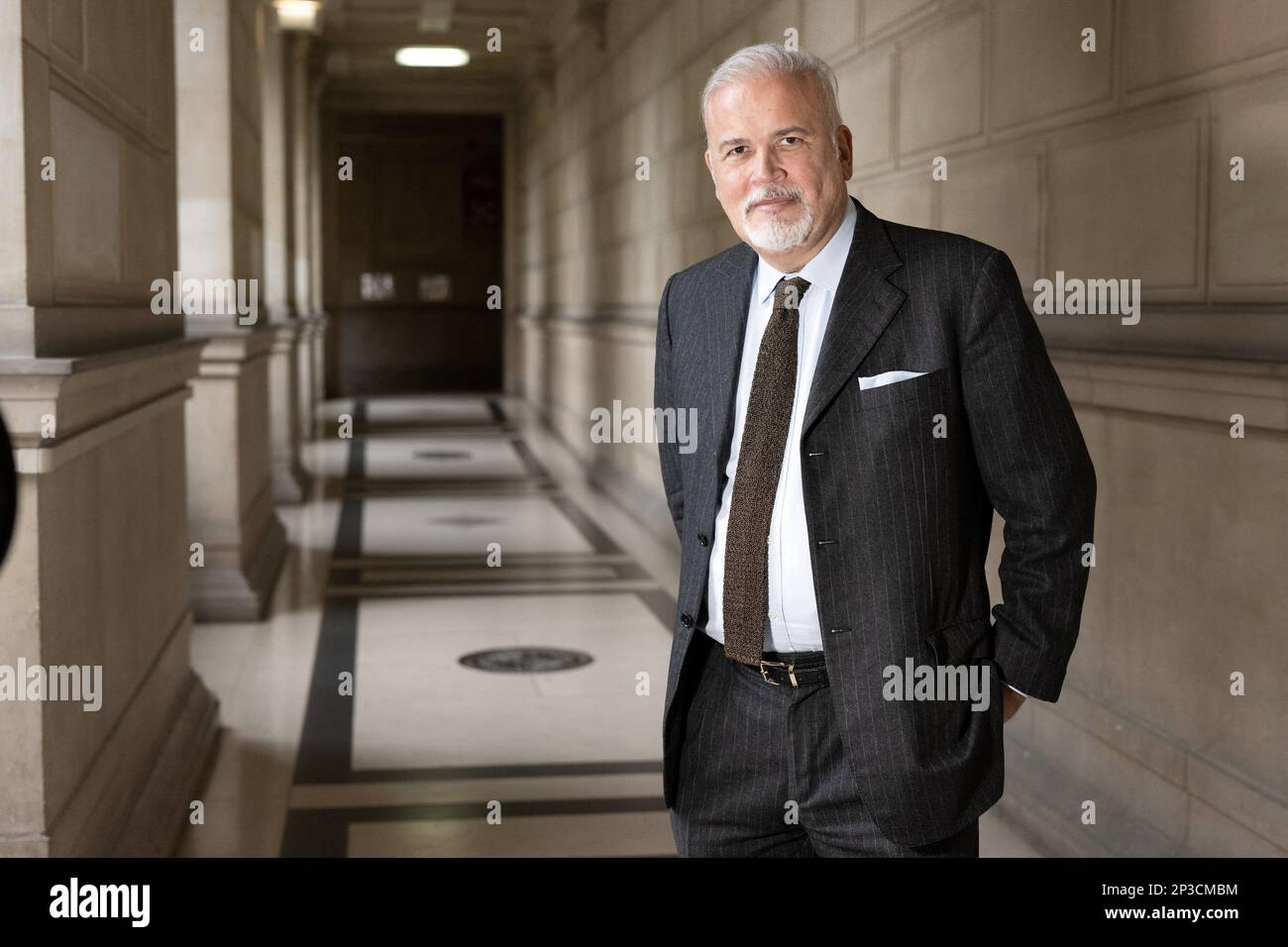 Lawyer, Philippe de Veulle poses during a session photo at his office ...