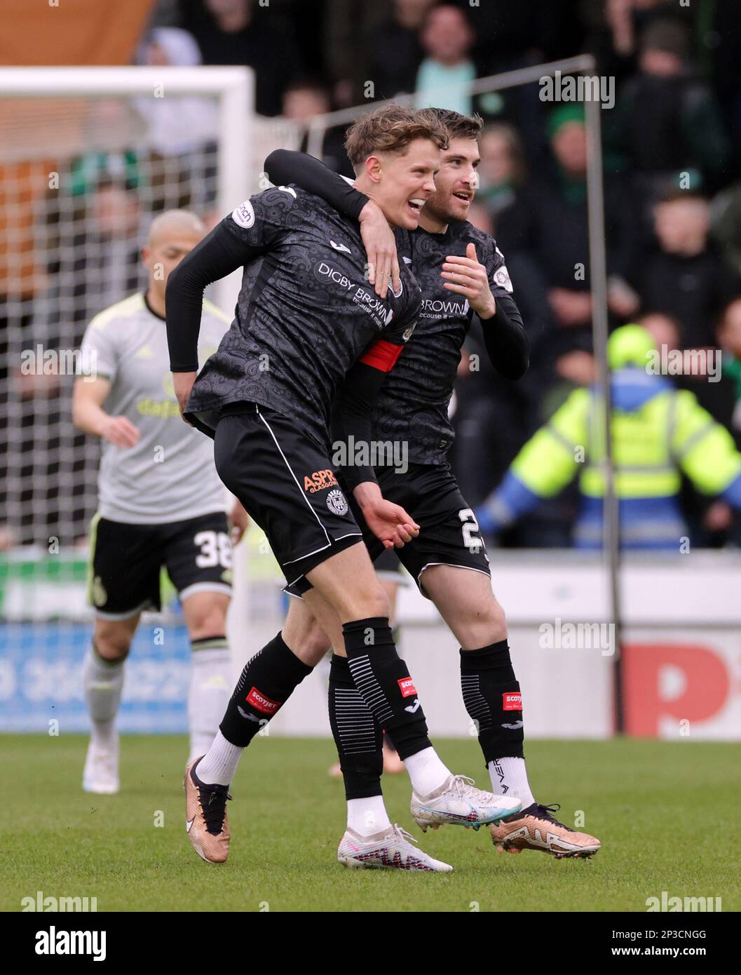 St Mirren's Mark O'Hara celebrates scoring their side's first goal of ...