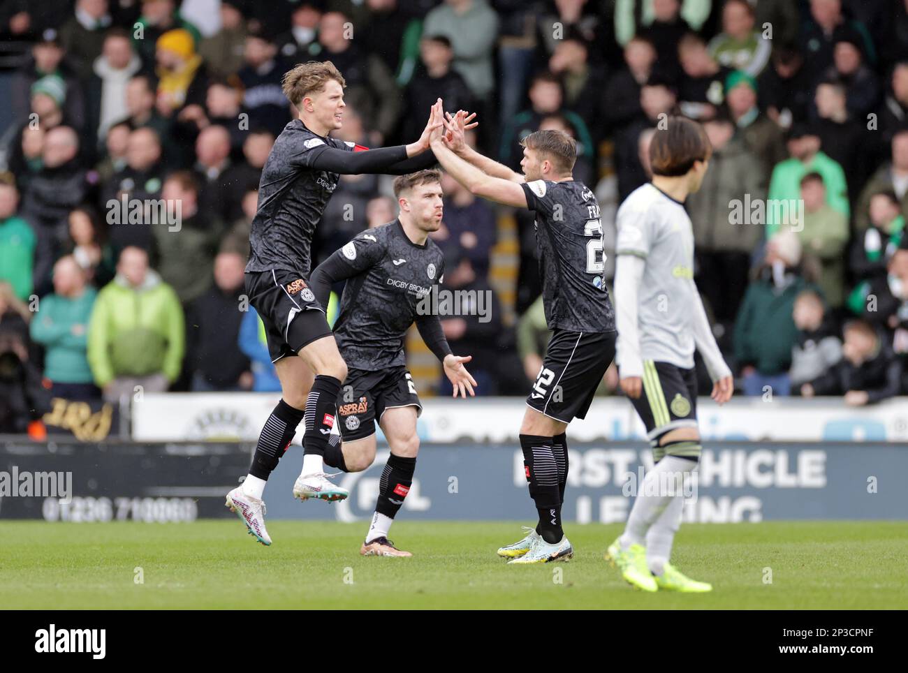 St Mirren's Mark O'Hara celebrates scoring their side's first goal of ...