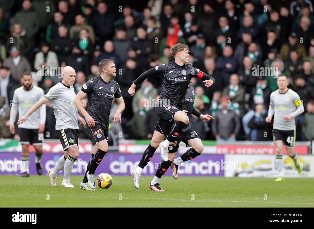St Mirren's Mark O'Hara celebrates scoring their side's first goal of ...