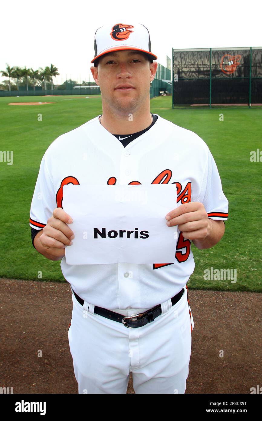 01 MAR 2015: Bud Norris during the Orioles Photo Day at the Ed Smith ...