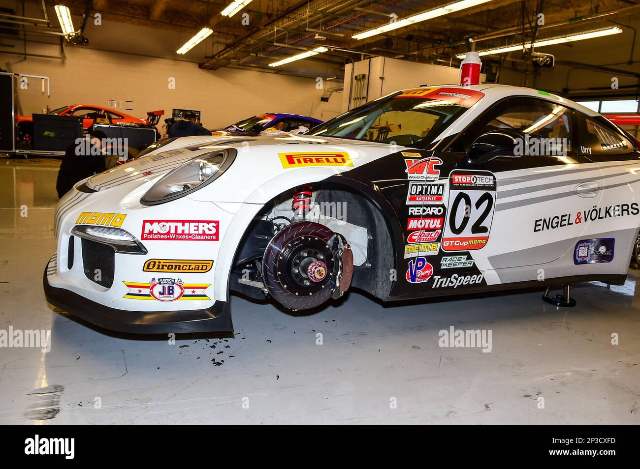 March 07, 2015: The car of Sloan Urry, driving a Porsche 911 GT3 Cup ...