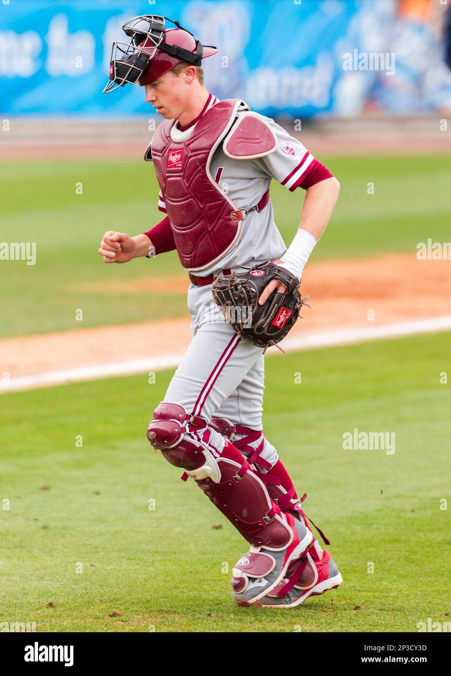 February 28, 2015: Stanford Cardinal catcher Matt Decker (28) during ...