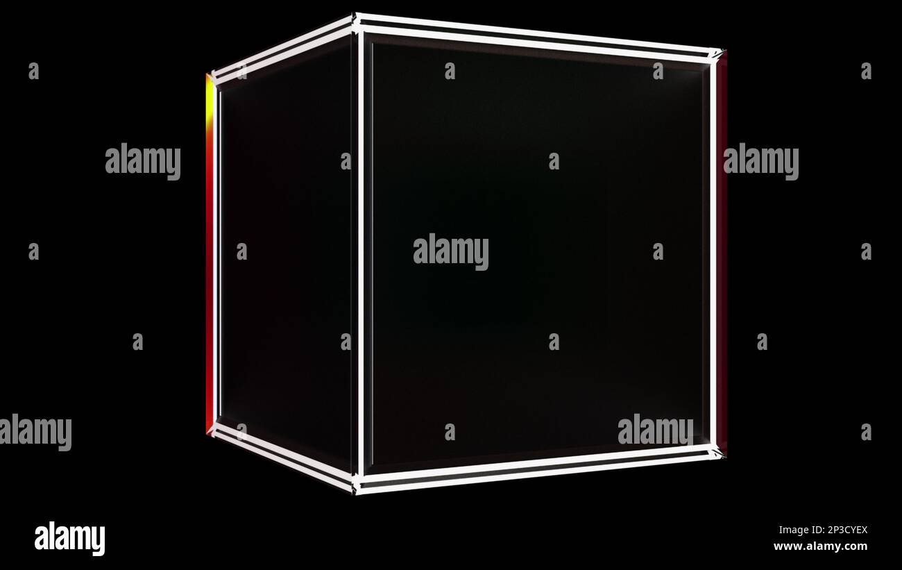 Glass cube. Computer generated 3d render Stock Photo - Alamy