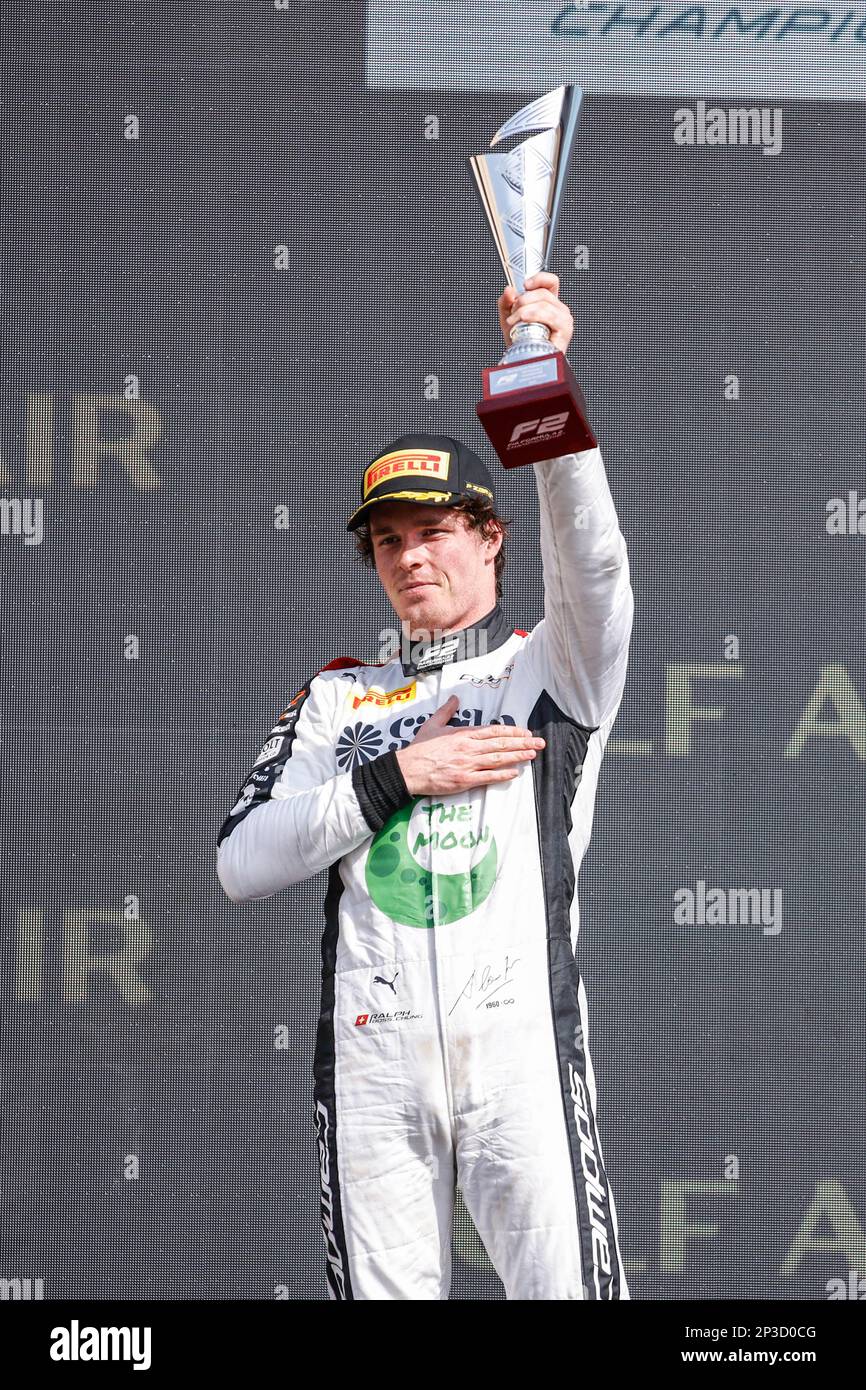 BOSCHUNG Raplh (swi), Campos Racing, Dallara F2, portrait podium during ...