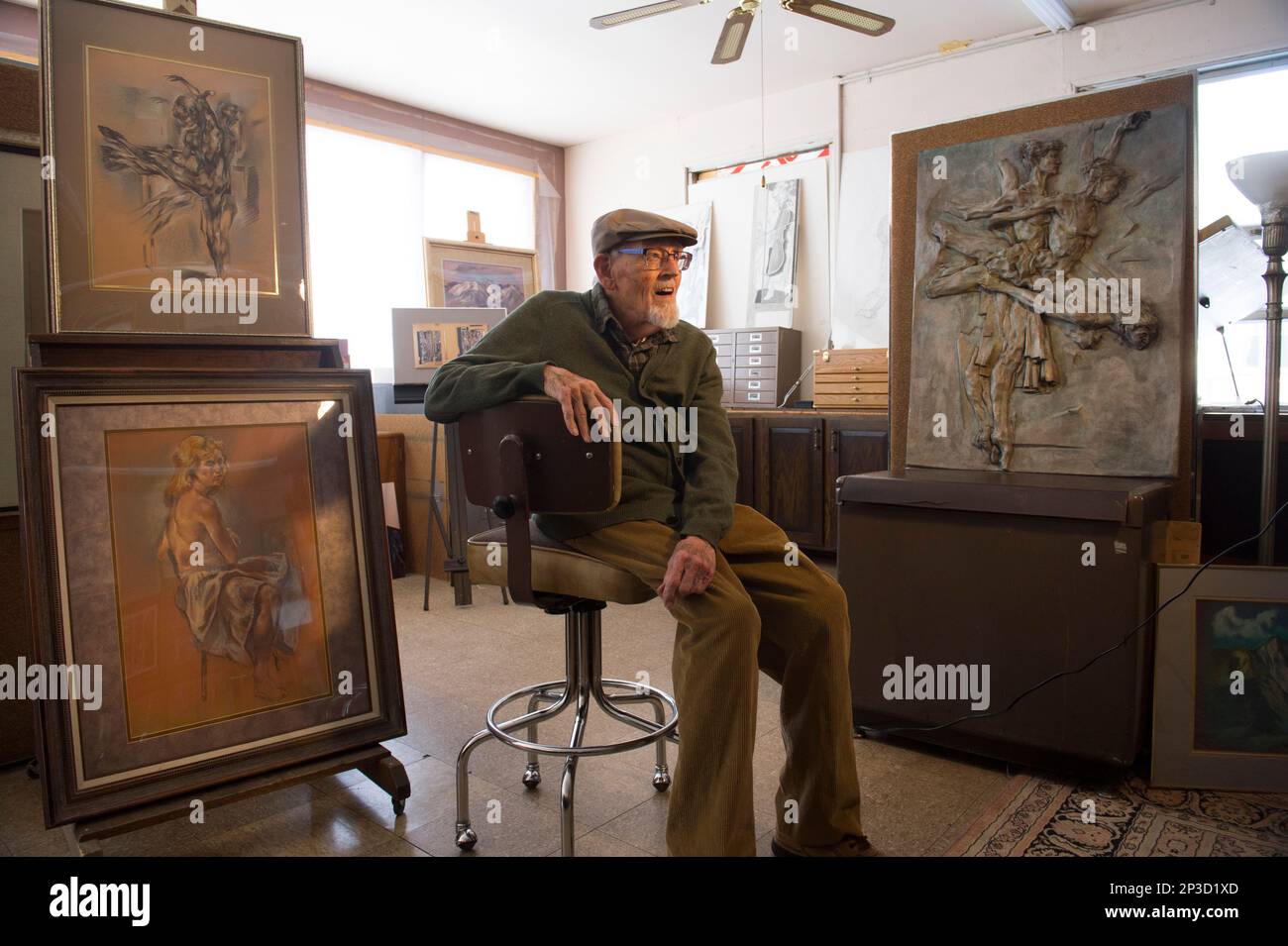 In this photo taken on Friday, Jan. 23, 2015, Eric Bransby is ...