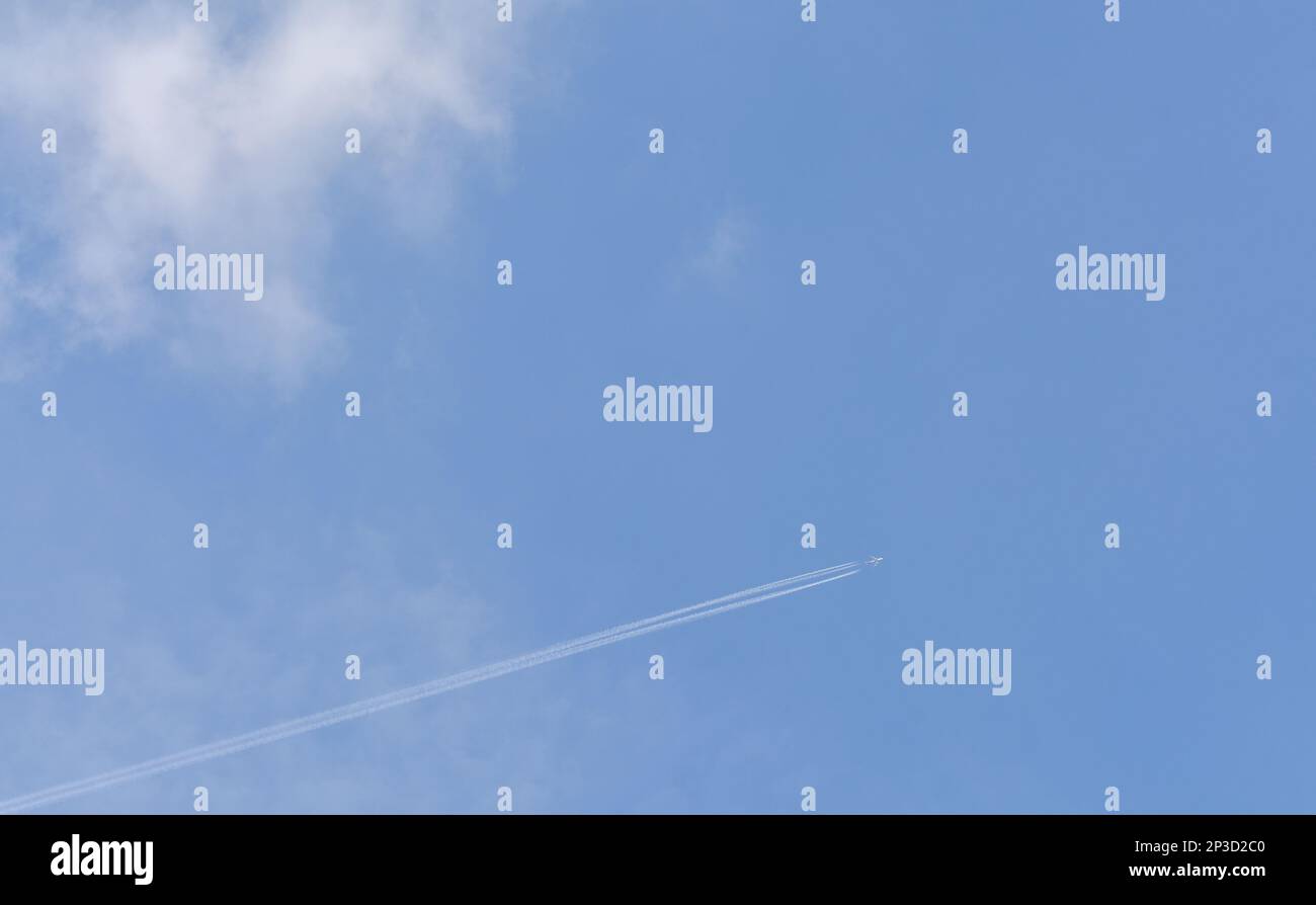 Passenger jet plane at high altitude flying off to destinations unknown ...