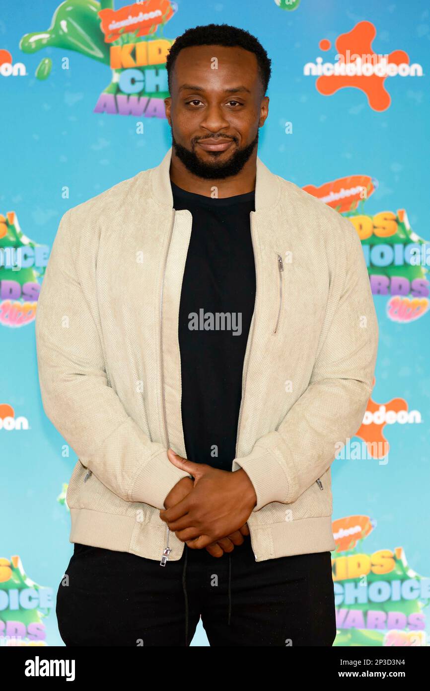 Ettore "Big E" Ewen arrives at Nickeodeon's Kids' Choice Awards 2023 at ...