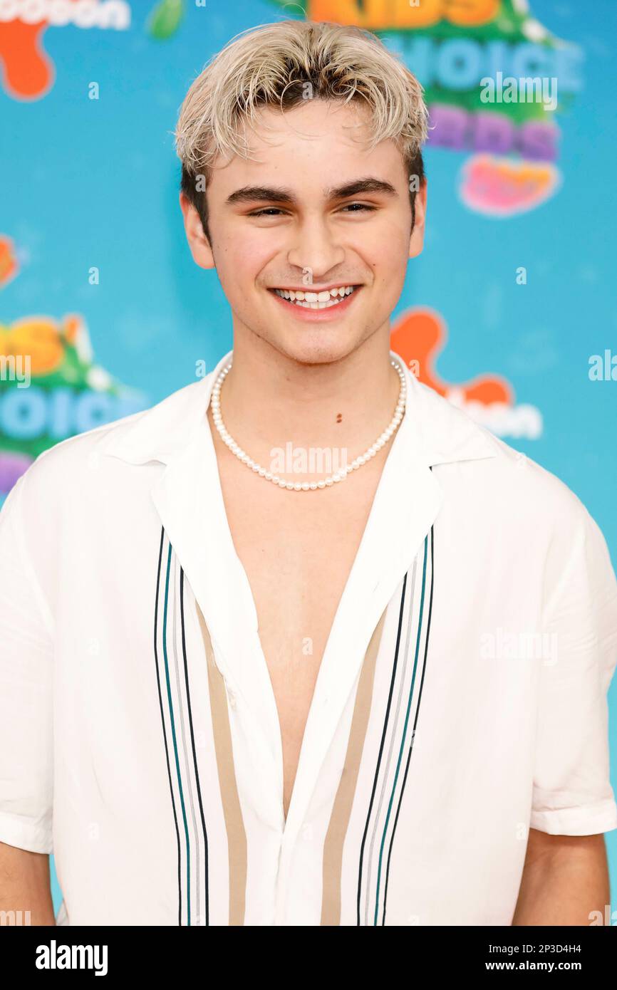 Chance Hurstfield arrives at Nickeodeon's Kids' Choice Awards 2023 at ...