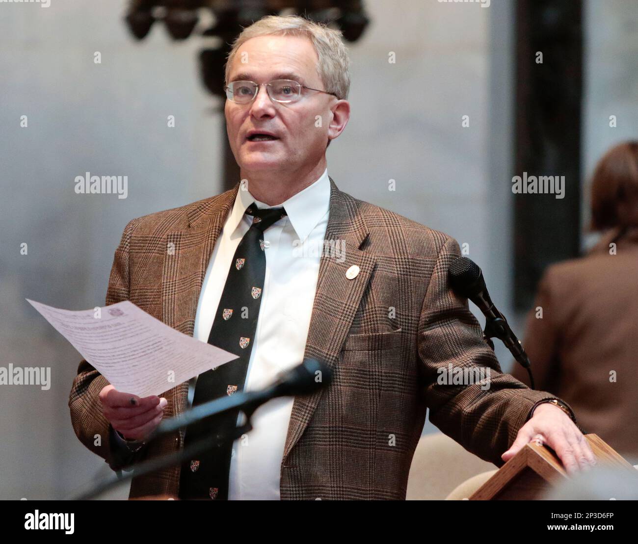Wisconsin Assembly Minority Leader Peter Barca, D-Kenosha, introduces a ...