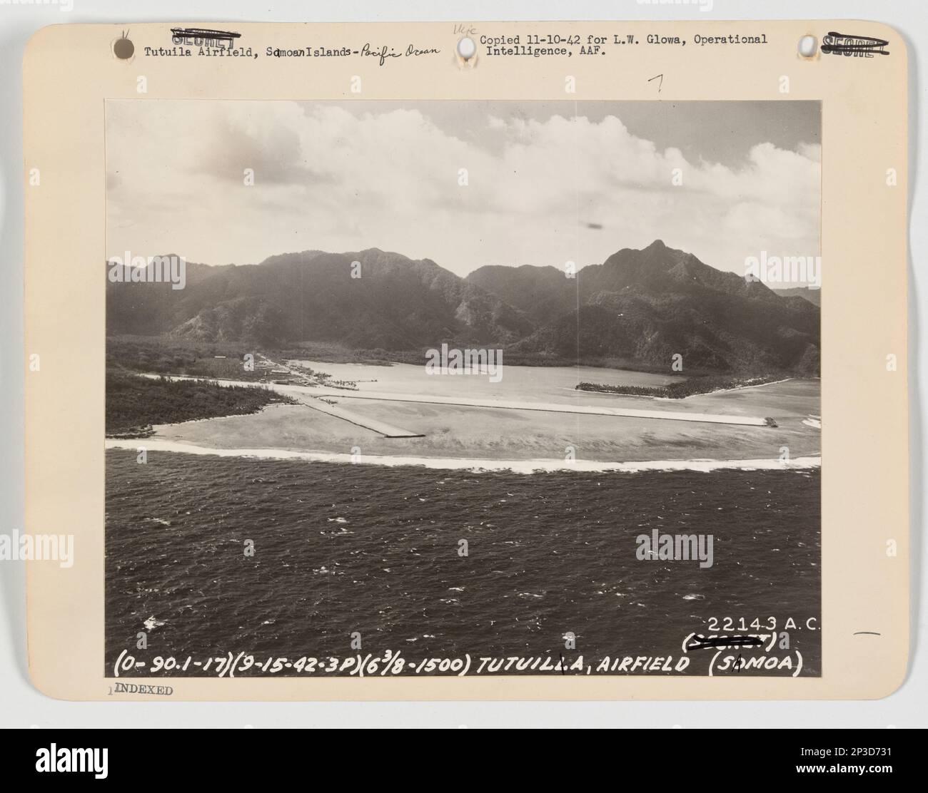 Landing Fields - Samoan, Aerial Photograph Stock Photo - Alamy