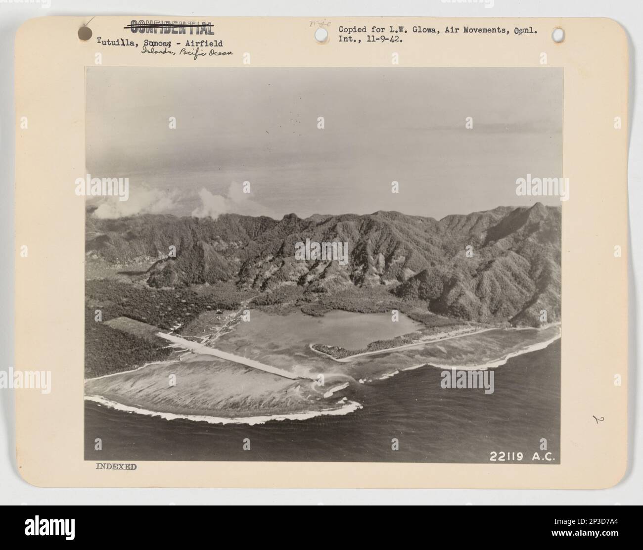 Landing Fields - Samoan, Aerial Photograph Stock Photo - Alamy