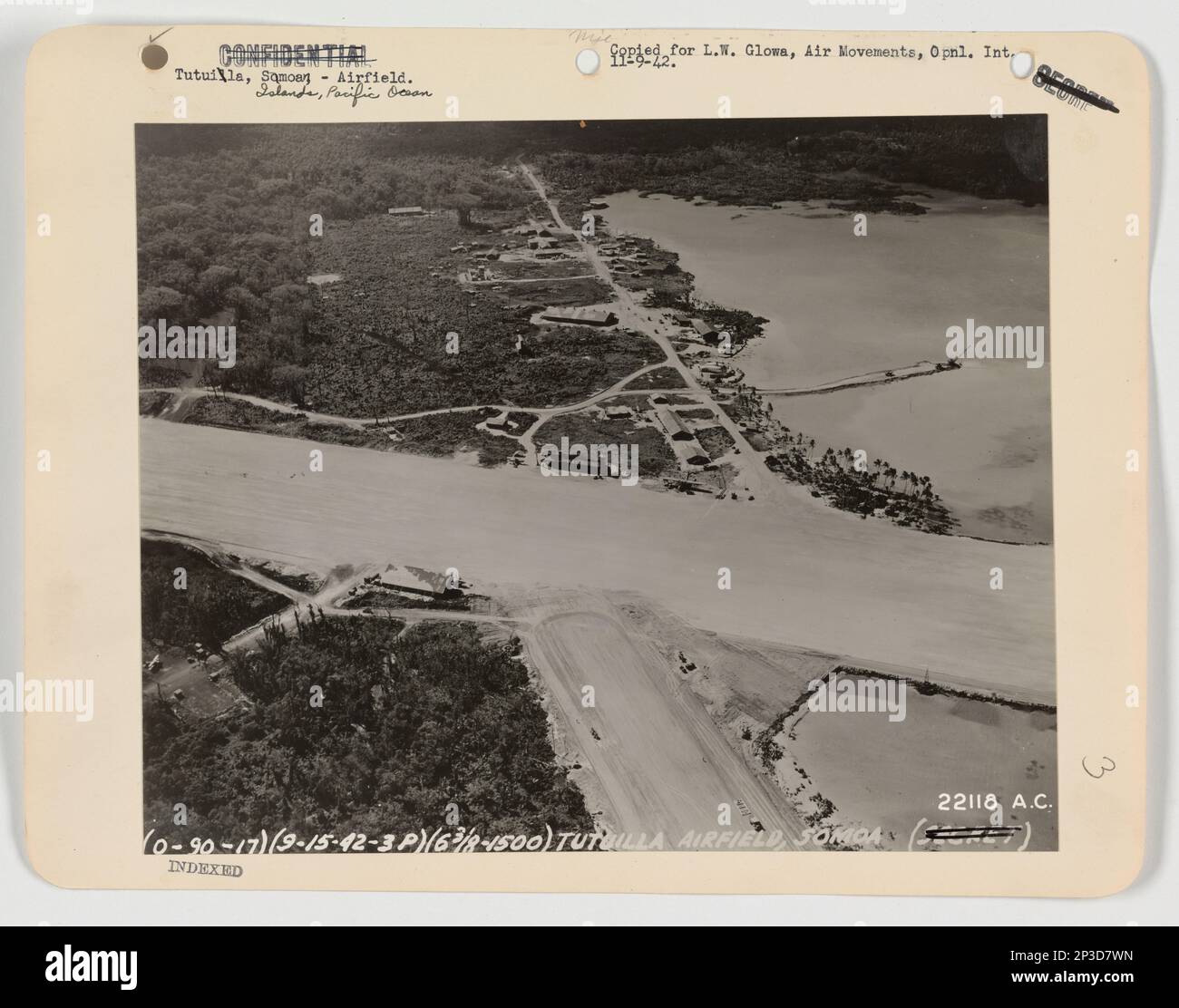 Landing Fields - Samoan, Aerial Photograph Stock Photo - Alamy