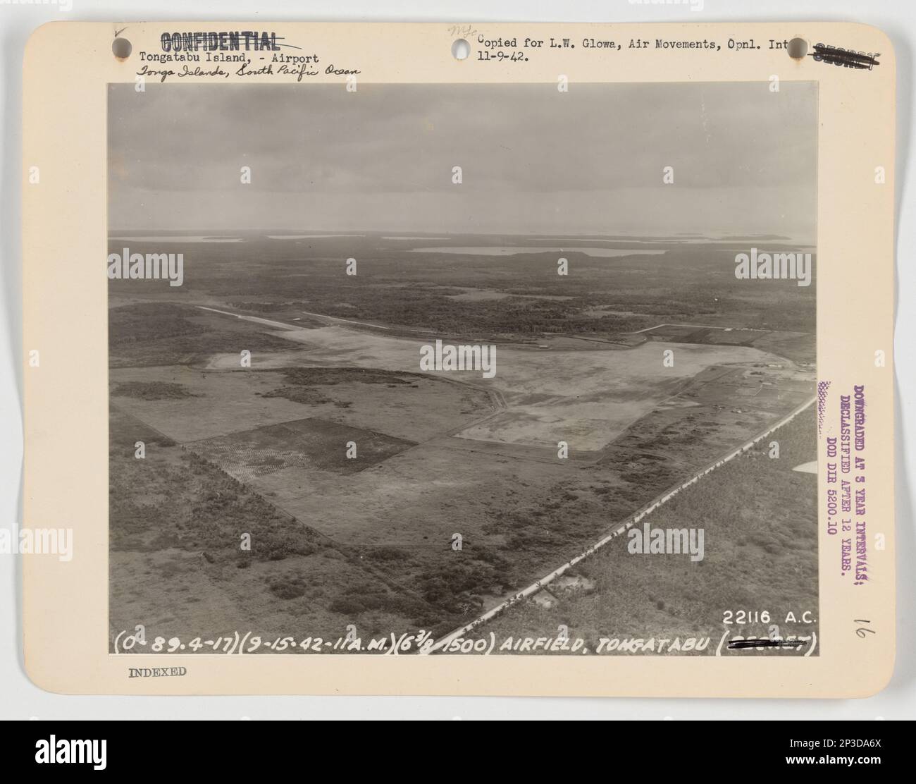 Landing Fields - Tongatabu Island, Aerial Photograph Stock Photo - Alamy