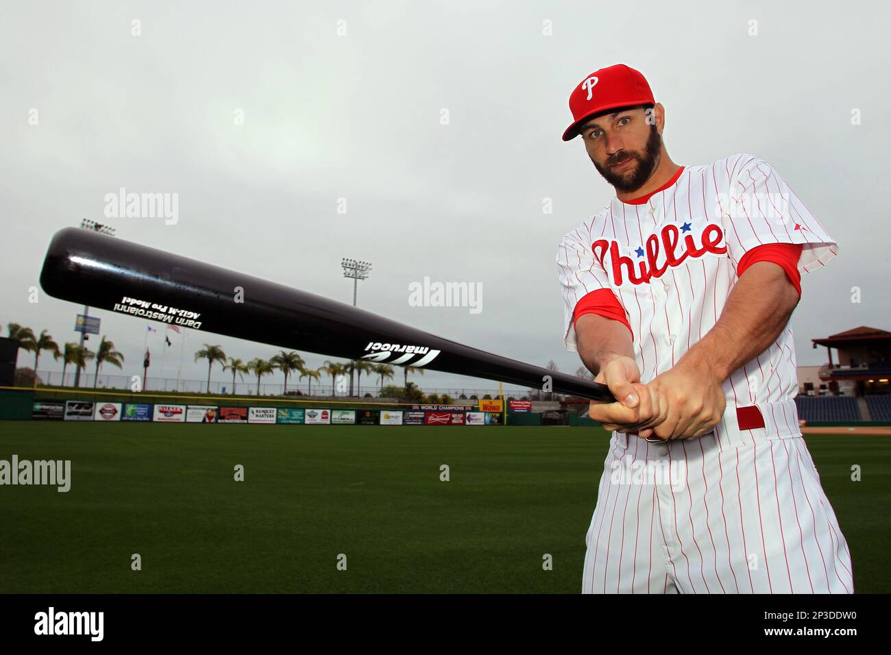 19 Feb 2015: Darin Mastroianni during the Phillies Photo Day workout at ...