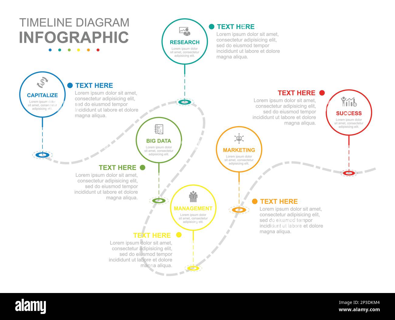 Infographic business template. 8 Steps Modern Timeline diagram with ...