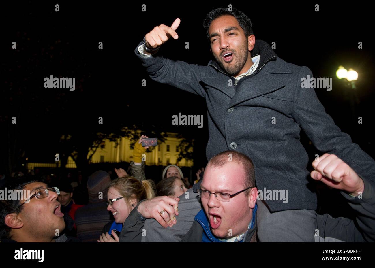 UNITED STATES - NOVEMBER 6: Amit Rao, from Washington, D.C., celebrates ...