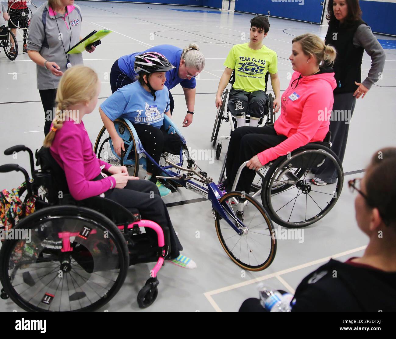 In this Sunday, March 1, 2015 photo, U.S. Paralympian Amie Stanton Day ...