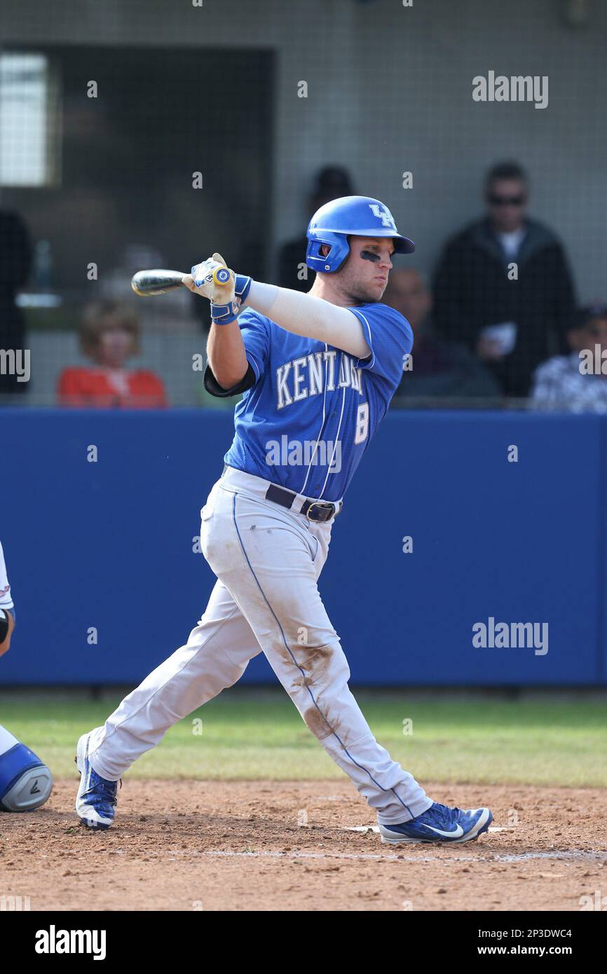Storm Wilson (8) of the Kentucky Wildcats bats during a game against ...